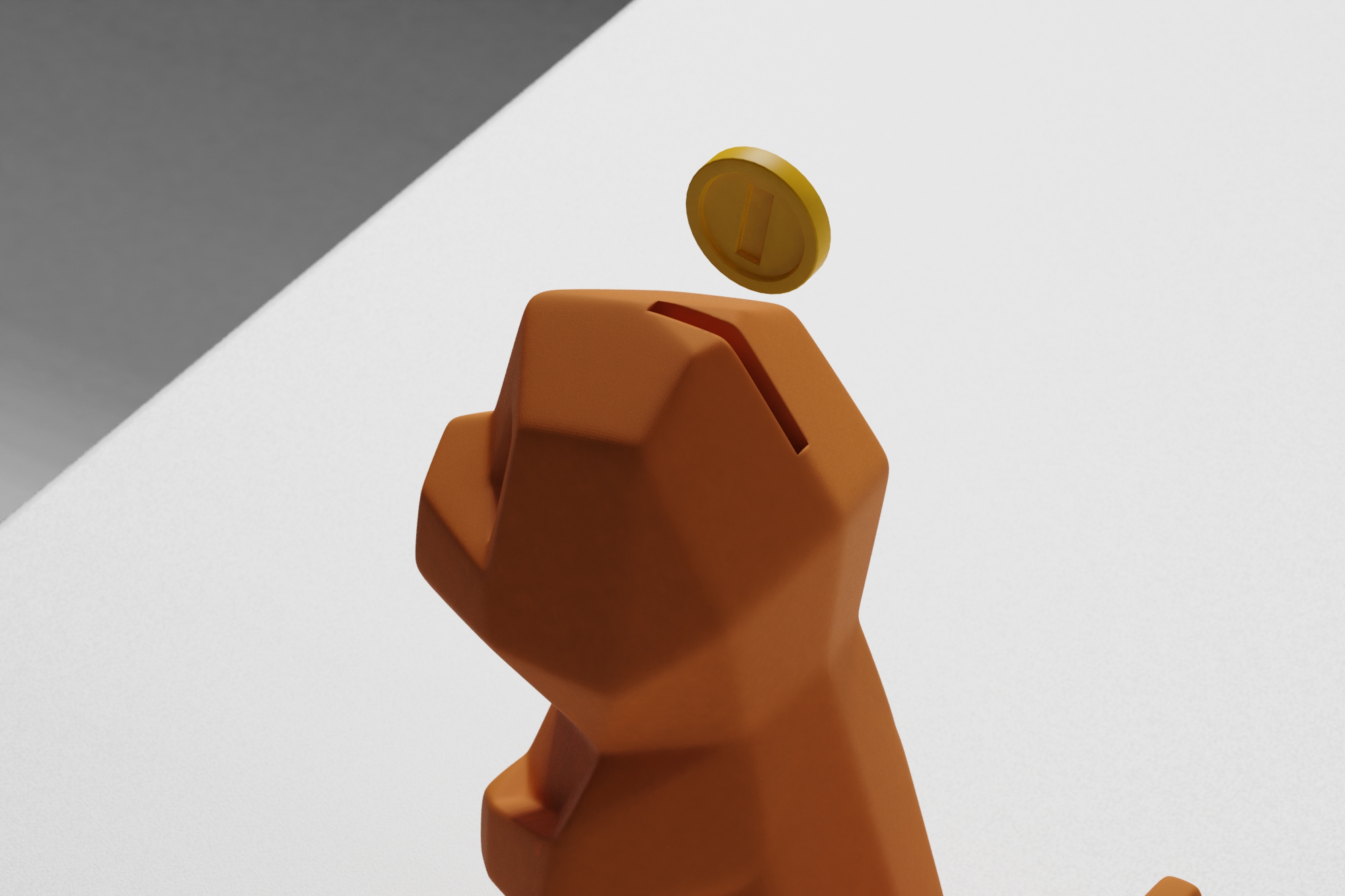 Low-poly Charmander - Piggy Bank by Agustin Arroyo | Printables Store