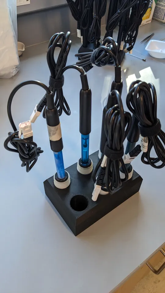 pH Probe Rack by BioNerd12 | Download free STL model | Printables.com