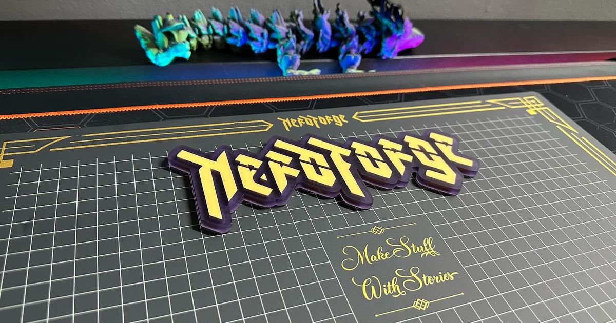 NerdForge Logo & Letters Inset by FunkyNuggets007 | Download free STL ...