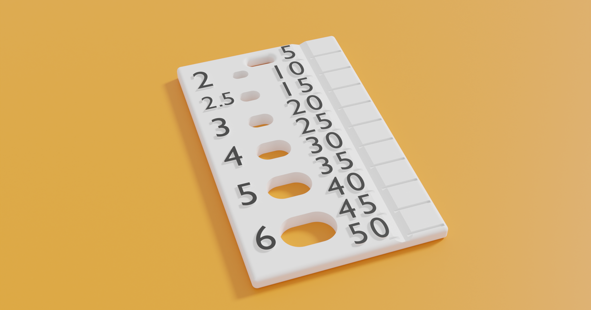 Screw Mesure Tool Keychain Metric by Gnade | Download free STL model ...