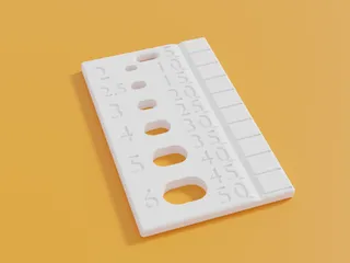 Screw Mesure Tool Keychain Metric by Gnade | Download free STL model ...