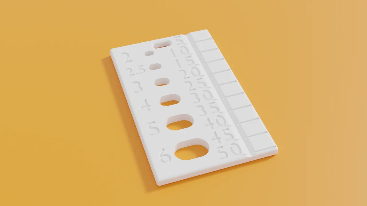 Screw Mesure Tool Keychain Metric by Gnade | Download free STL model ...