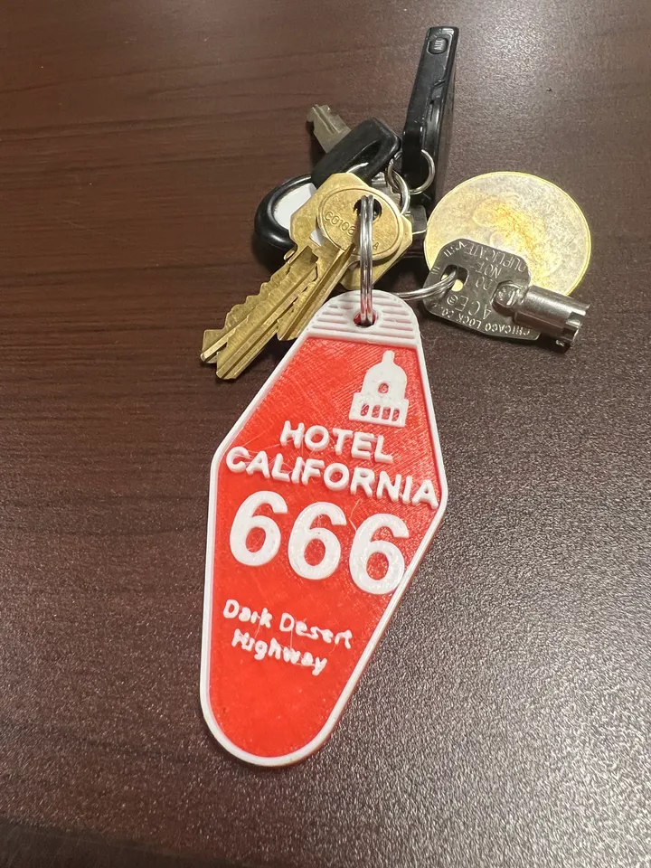 Hotel California Key Fob by Tom Anderson (The Real NEO) | Download free ...
