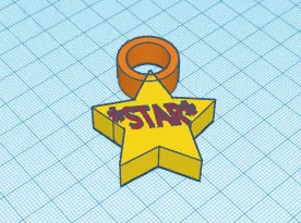 Star keychain by TheLegendaryE | Download free STL model | Printables.com