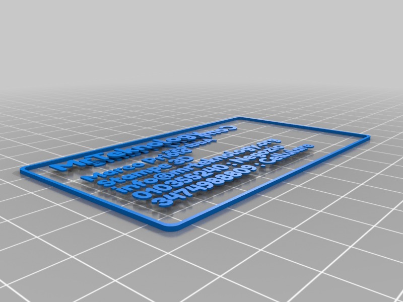 My Customized Business Card - Dual Extrusion by Django76 | Download ...