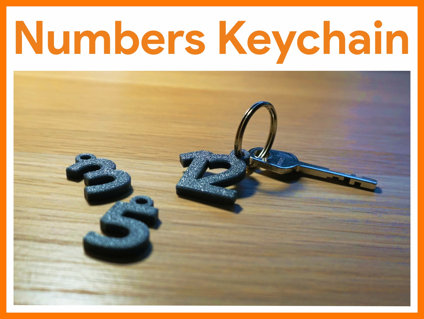 Numbers Keychain by SPC | Download free STL model | Printables.com