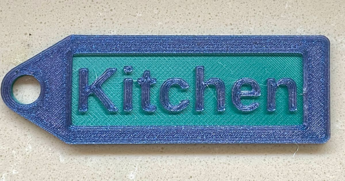 Simple Durable & Customizable Key Tag by lwille | Download free STL ...