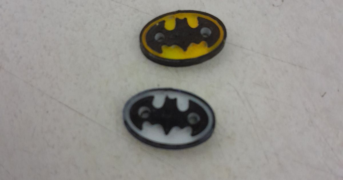 Batman button by Noob 3D Lab | Download free STL model | Printables.com