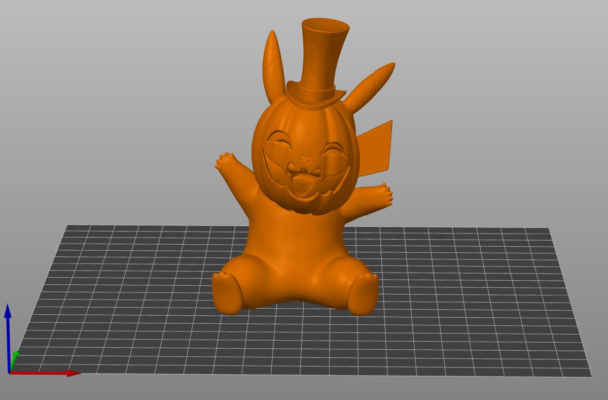 Pikachu with pumpkin mask by MazziNiX | Download free STL model ...