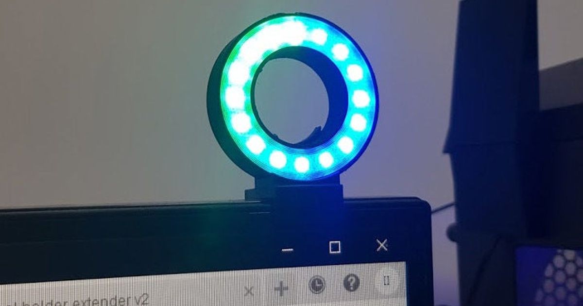 NeoPixel Ring 16LED - LCD Monitor mount / Wall housing by Jarda T ...
