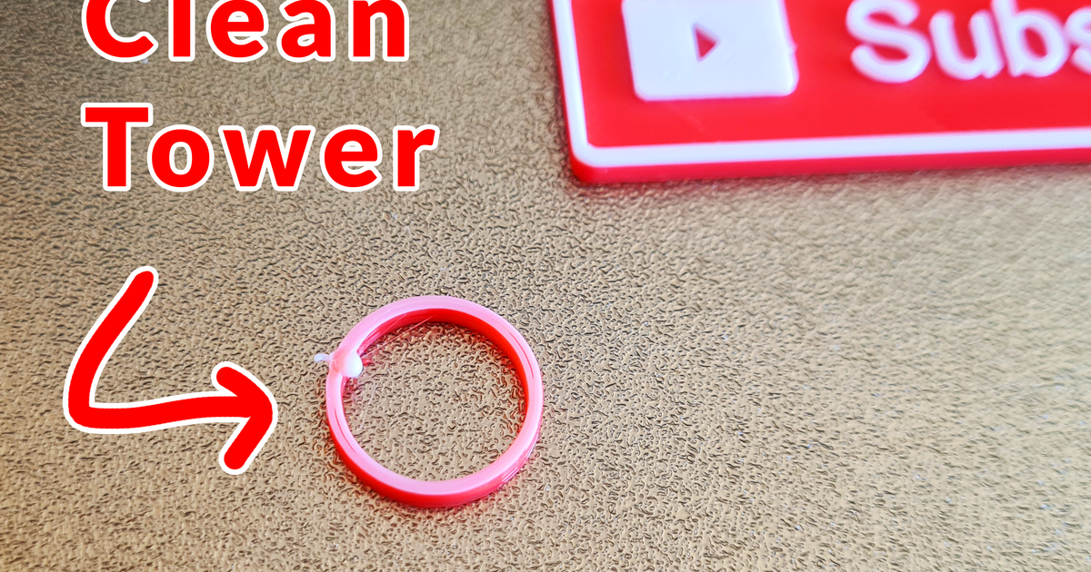 Clean tower for multi color prints with filament change by Molodos ...