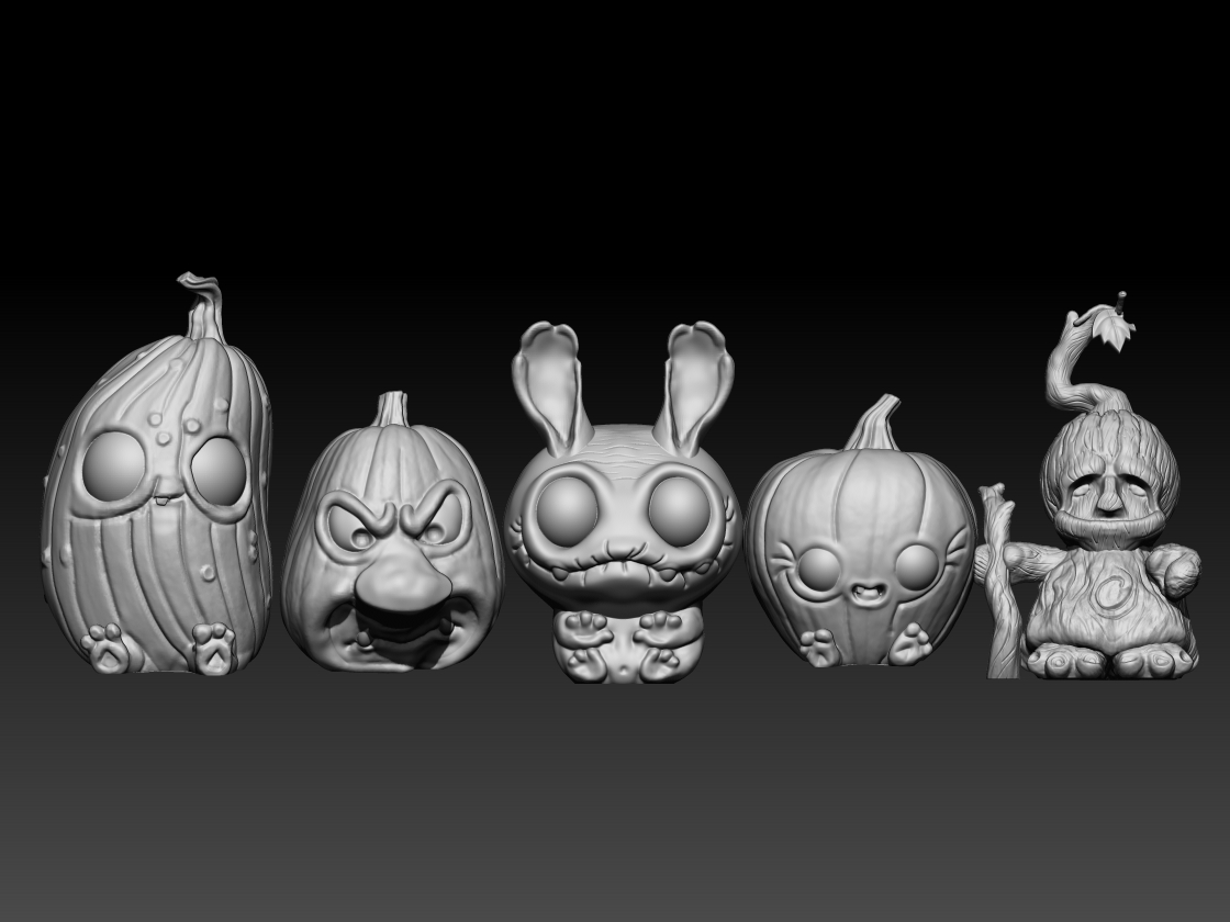 Halloween Set of 5 by Onu_Heino | Download free STL model | Printables.com
