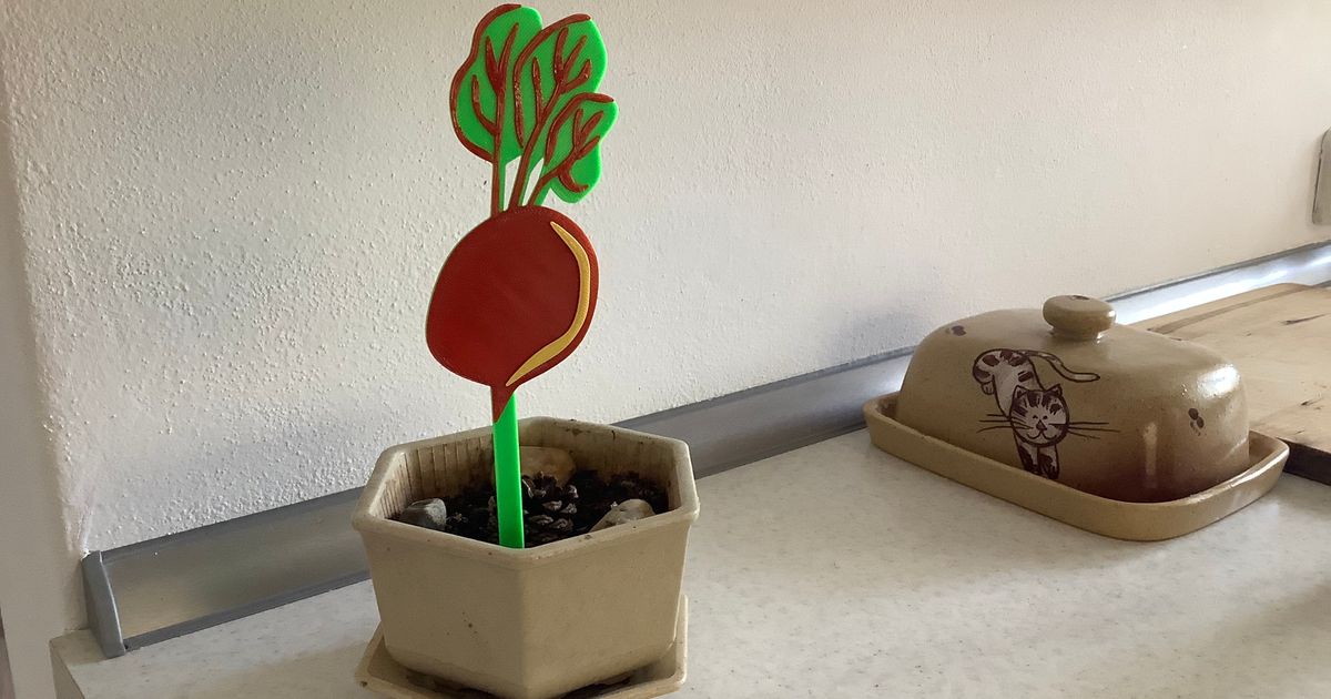 Beetroot tag (řepa) by Karolina Klempirova | Download free STL model ...