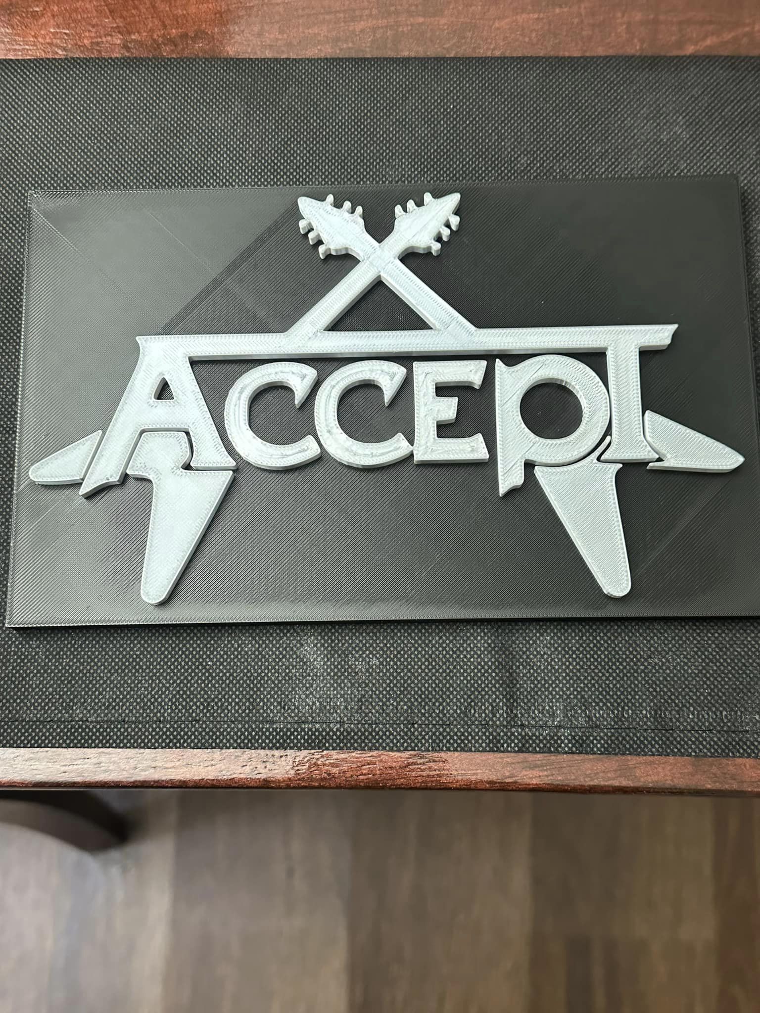 Accept 80's Band Sign by rsnider2 | Download free STL model ...