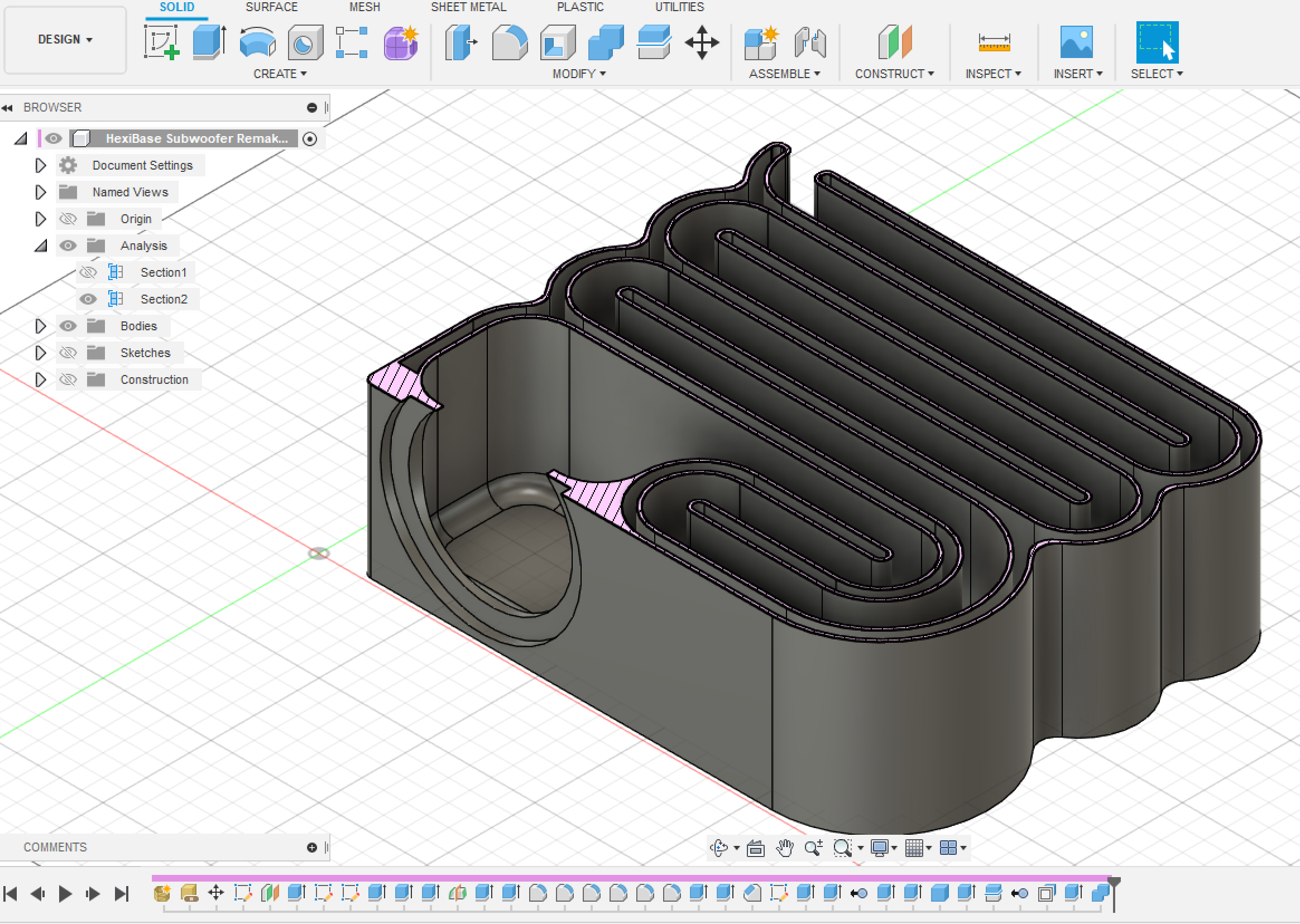 HexiBase 3D Printed mini subwoofer, redux par Jeroen | Téléchargez ...