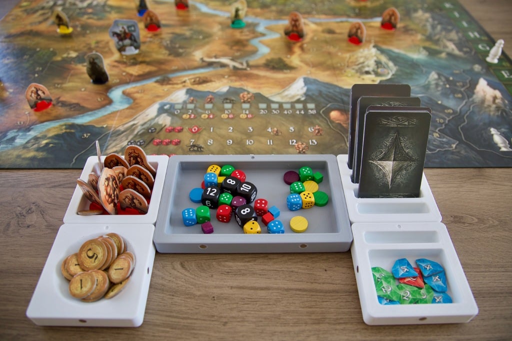 Modular tile system for organizing board game tokens by Karabaz | Download free STL model ...