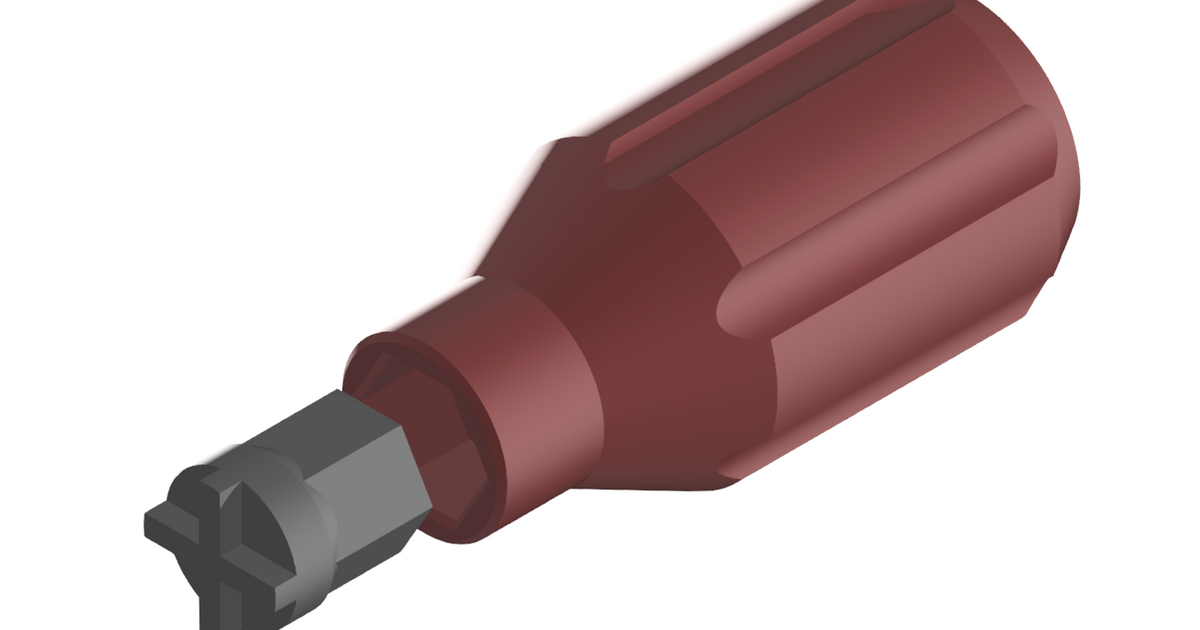 Screwdriver with bit for 3D Screw by MonkeyMK | Download free STL model ...