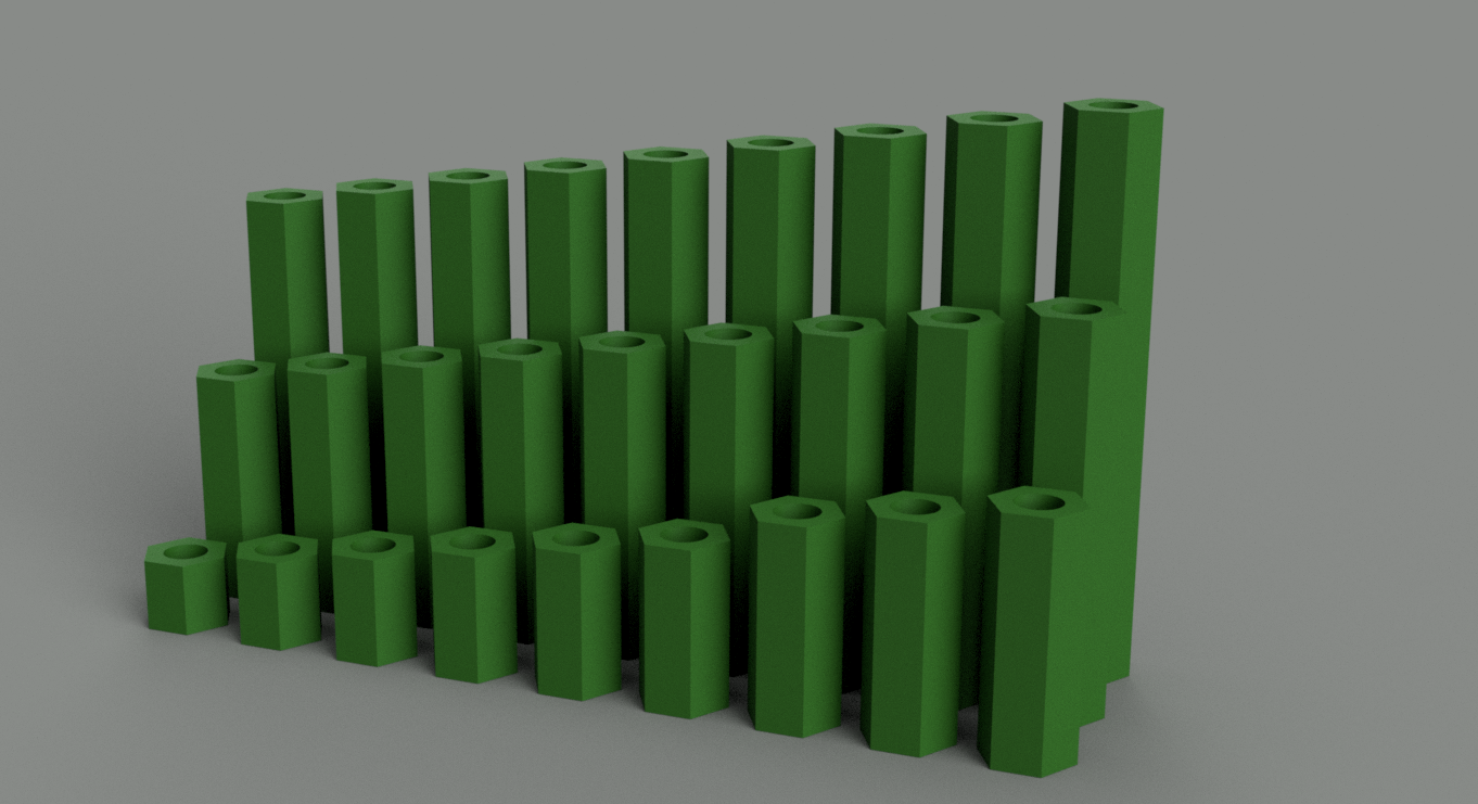 M2.5 Standoff Spacer Female-Female Polygon 4-30mm by Mark_Alpha ...
