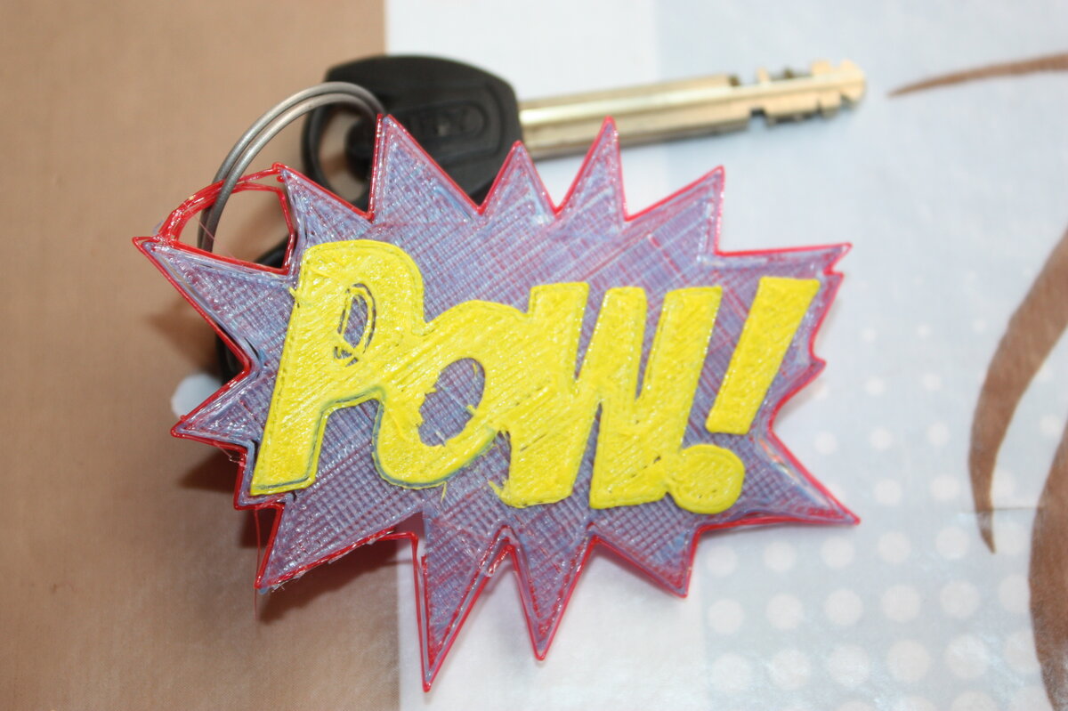 POW! Keychain by Magig_I3Prusa | Download free STL model | Printables.com