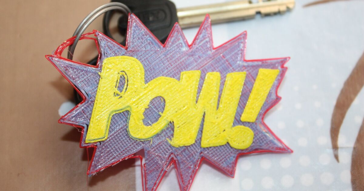POW! Keychain by Magig_I3Prusa | Download free STL model | Printables.com