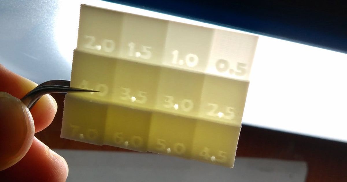 Lithophane Thickness Calibration Tile by LMF5000 | Download free STL ...