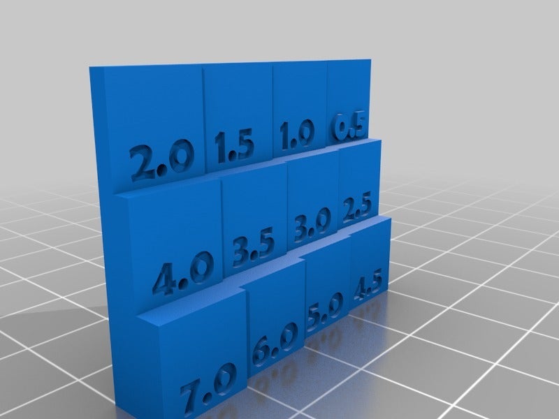 Lithophane Thickness Calibration Tile by LMF5000 | Download free STL ...