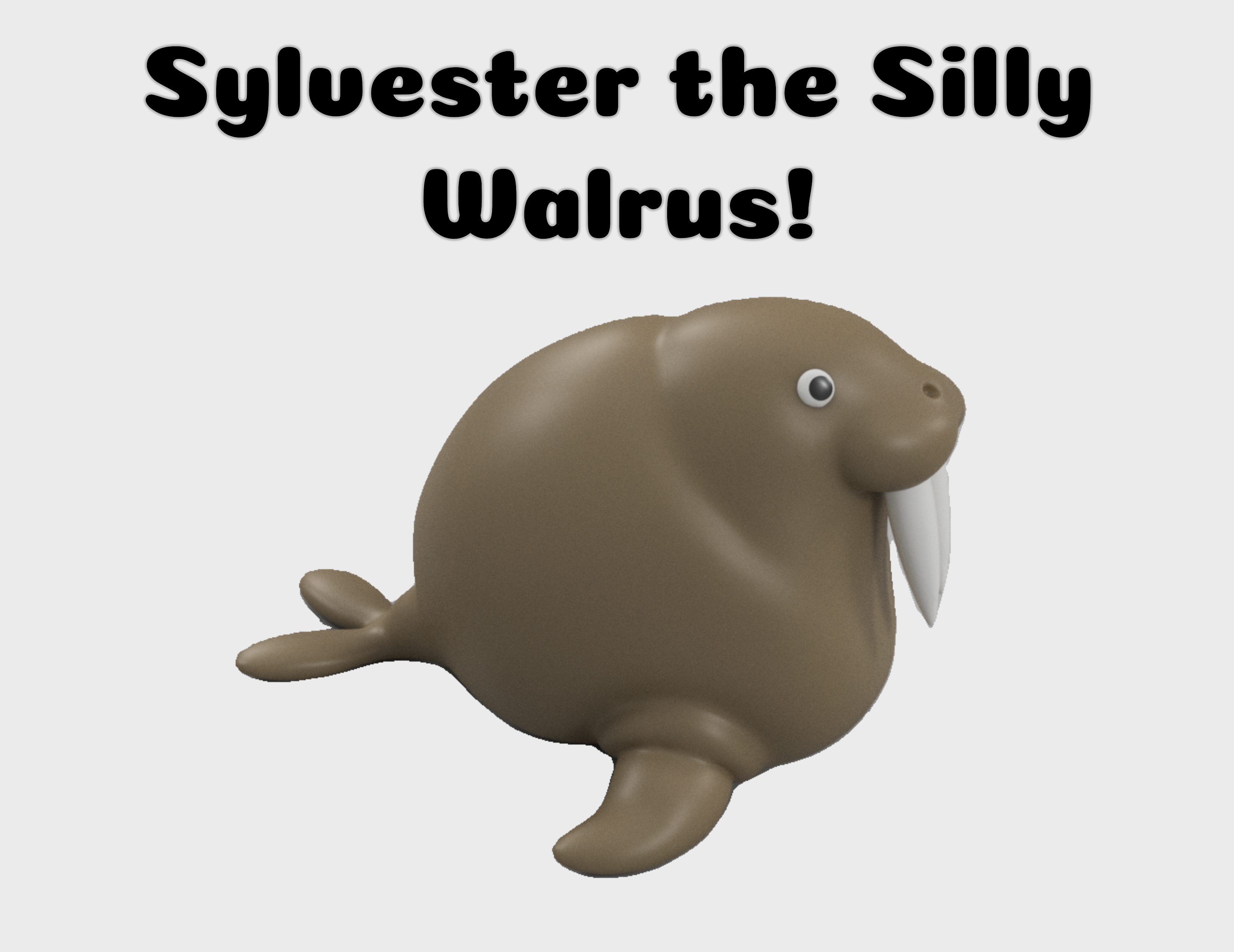 Sylvester the Silly Walrus by Adam L | Download free STL model ...