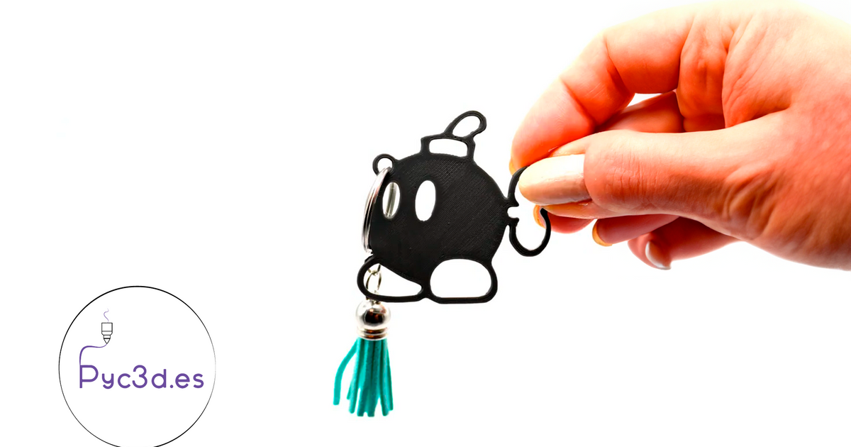 BOB-OMB MARIO BROS KEYCHAIN by PYC3D.ES | Download free STL model ...