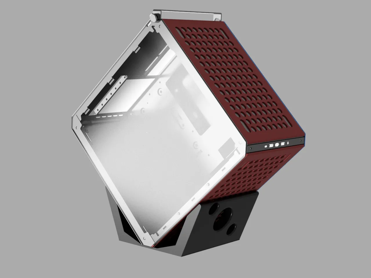 Side stand for Cooler Master QUBE 500 with cable management by Ondřej ...