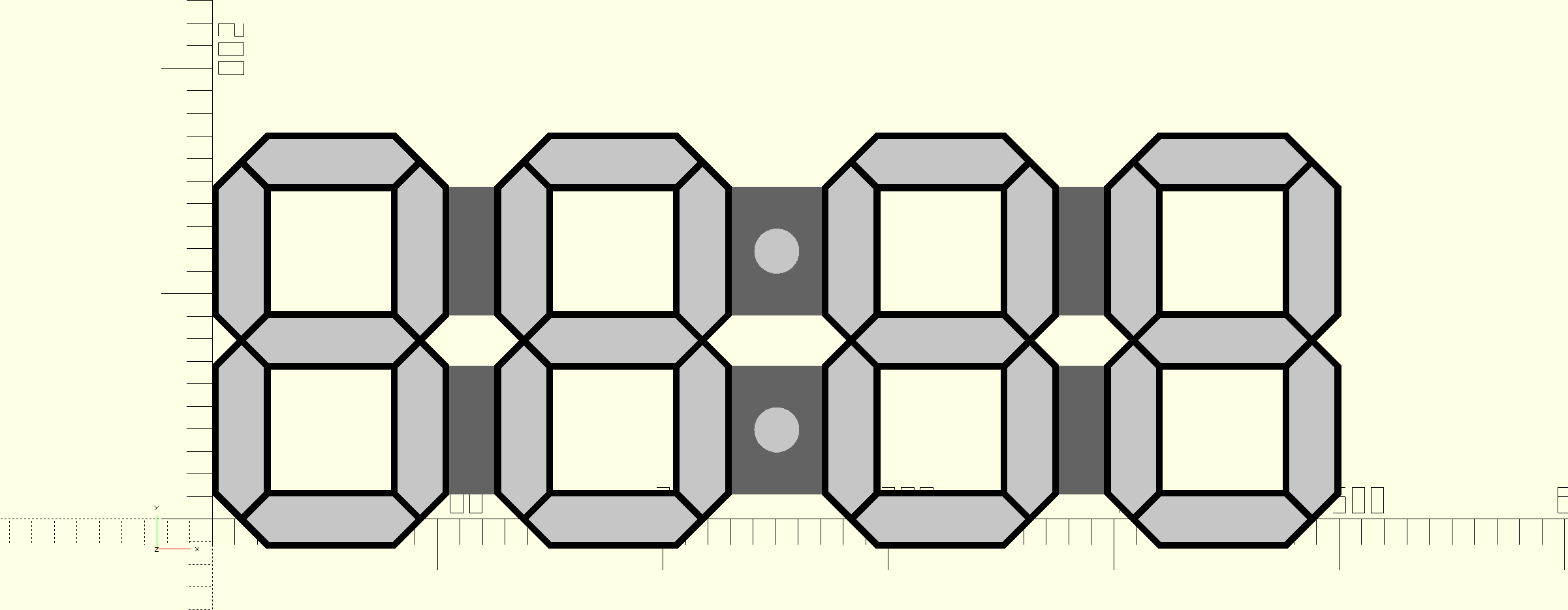 Big wall mounted 7-segment LED clock by Geert | Download free STL model ...