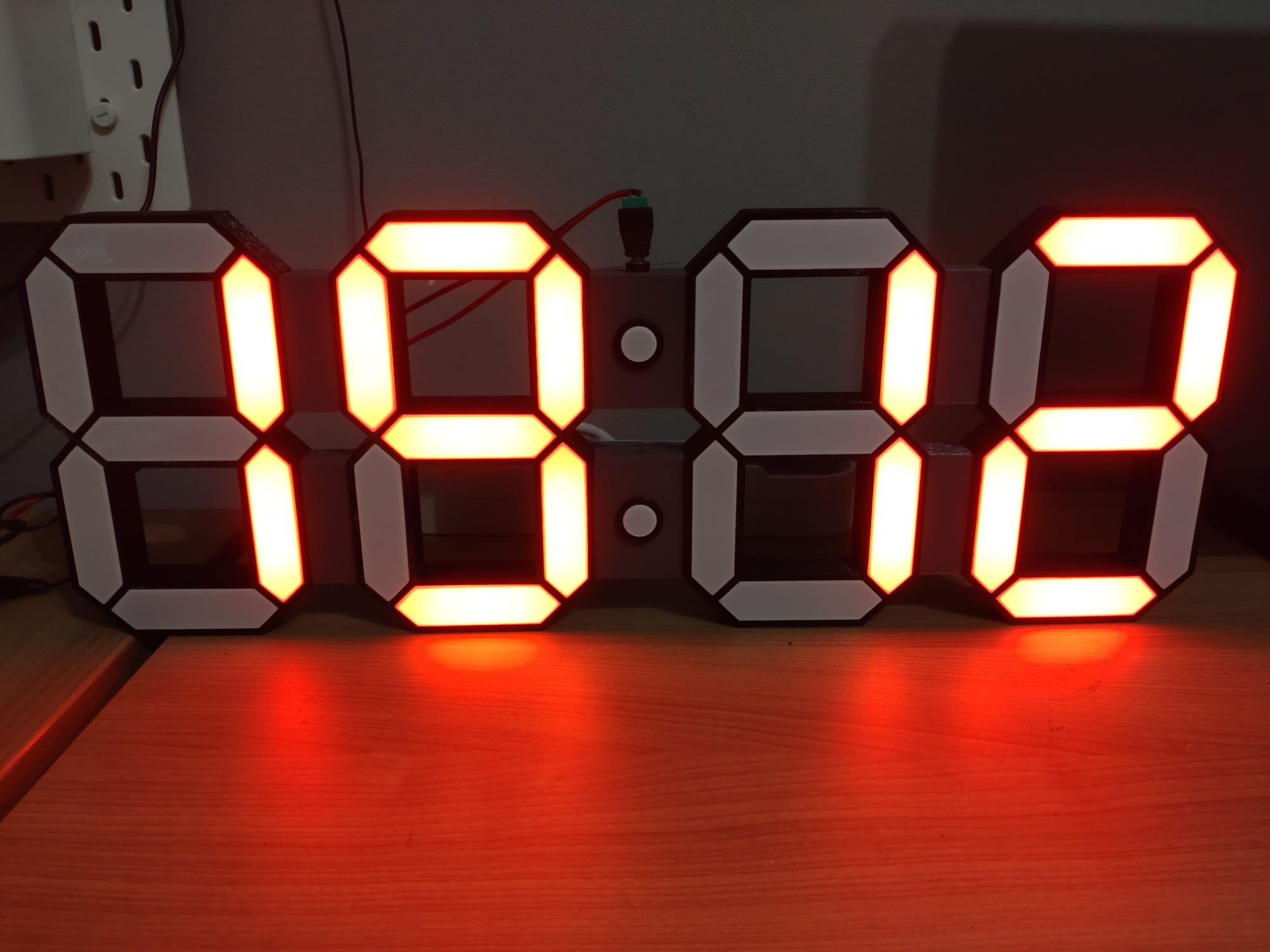 Big wall mounted 7-segment LED clock by Geert | Download free STL model ...