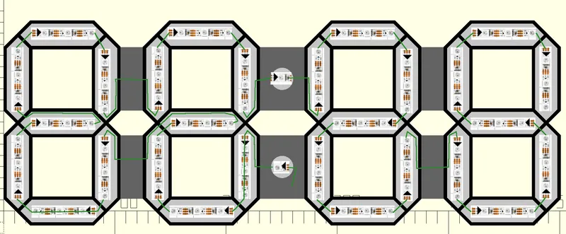 Big wall mounted 7-segment LED clock by Geert | Download free STL model ...
