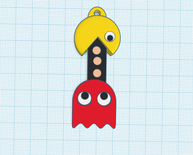 pacman keyring by Tomo | Download free STL model | Printables.com
