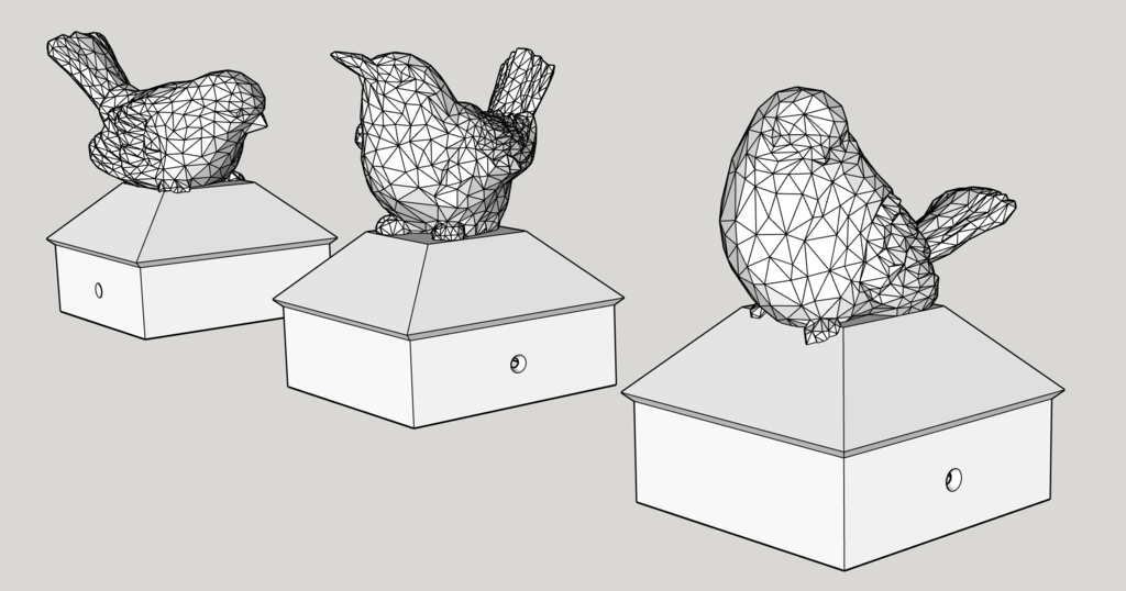 Fence Post Caps with Low Poly Birds by Filament_of Imagination ...