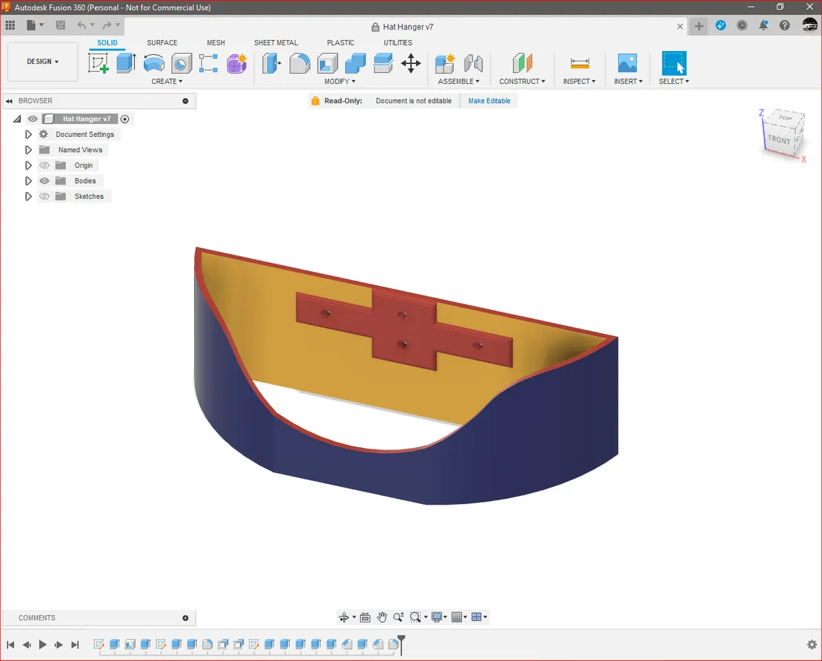 Baseball Hat Wall Rack Hanger by Frank Nizni | Download free STL model ...