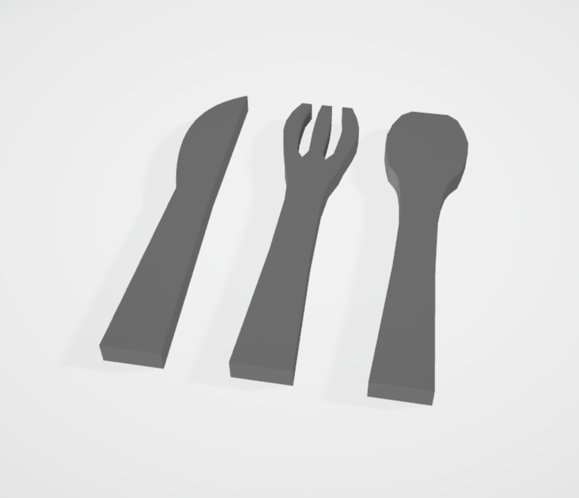 Fork & Spoon & Knife - Dollhouse accessories by theazum | Download free ...