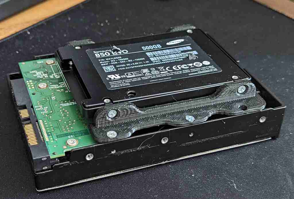 HDD underside SSD Mount by natepichler | Download free STL model ...