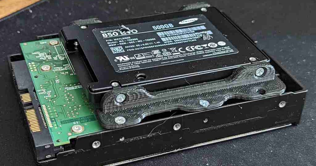 HDD underside SSD Mount by natepichler | Download free STL model ...