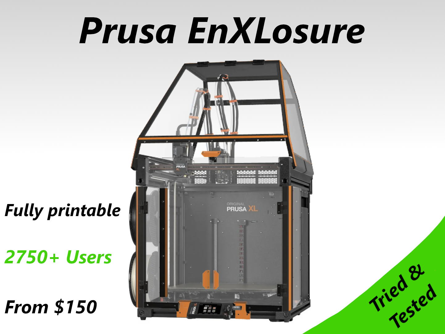 EnXLosure; minimalist and printable Prusa XL enclosure with doors ...