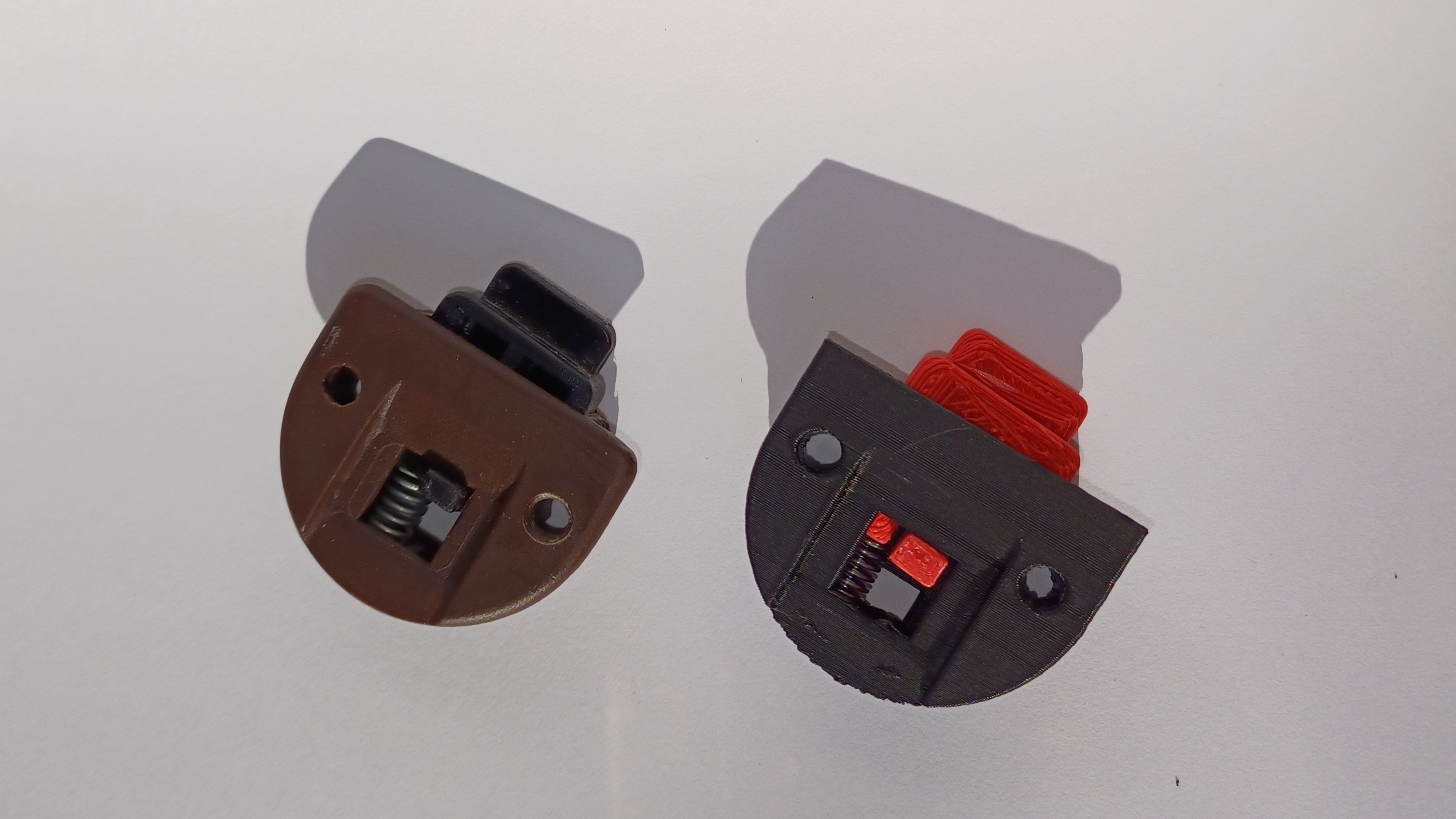 sliding door fitting for furniture - with spring latch by PrintMasta ...