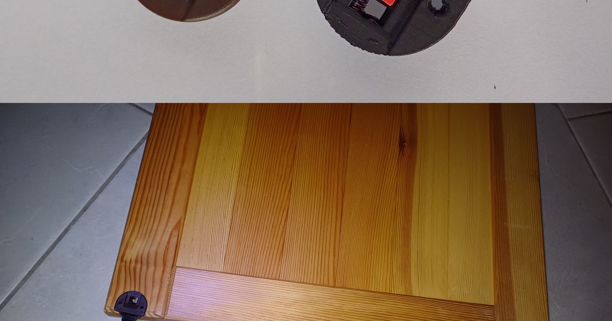 sliding door fitting for furniture - with spring latch by PrintMasta ...