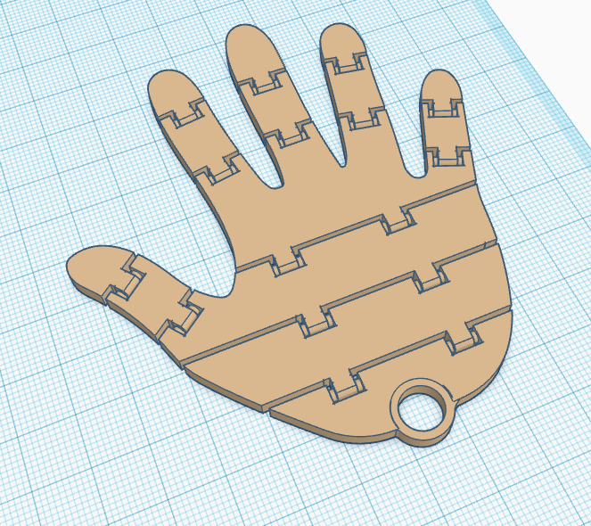 Articulated Hand Keychain by Vist | Download free STL model ...