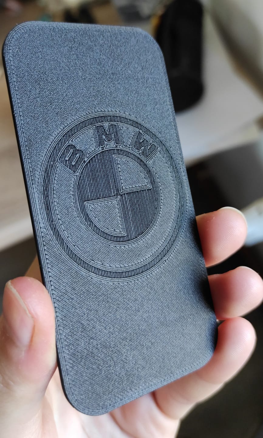 Car Phone Holder, cover with BMW logo by Minaa | Download free STL ...