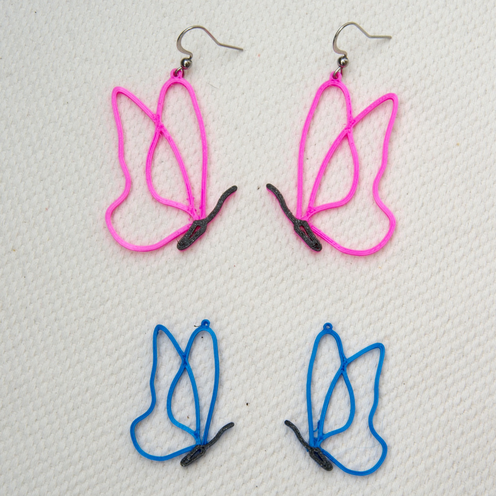 Earrings set two colors (One Line Art) by J. V. | Download free STL ...