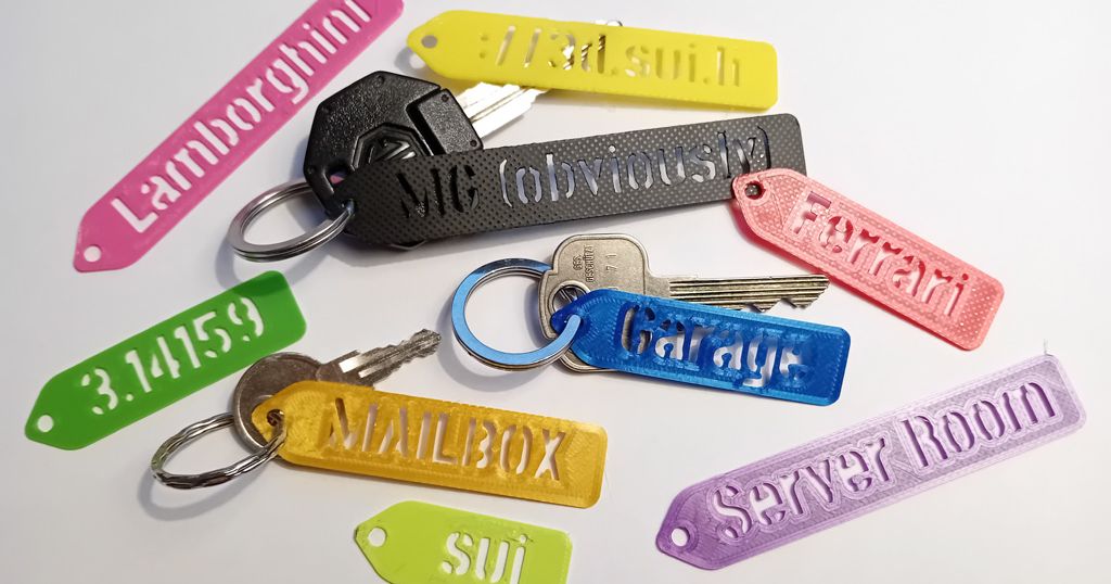 Stencil Style Key Tag (Online Customizer) by sui77 | Download free STL ...