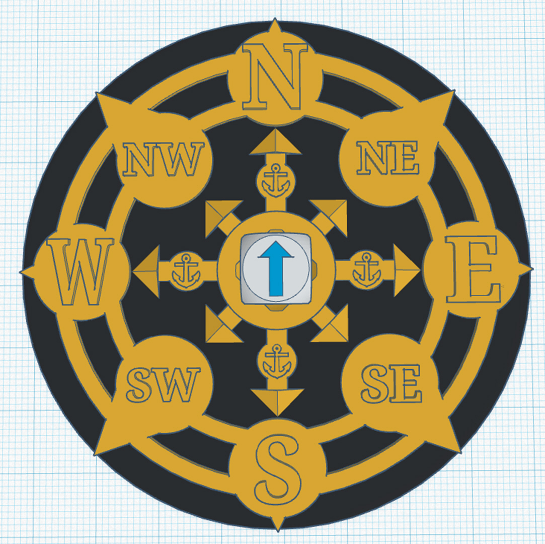 Mantic Armada Wind Direction Compass Template - (Updated: 12/11/23) by ...