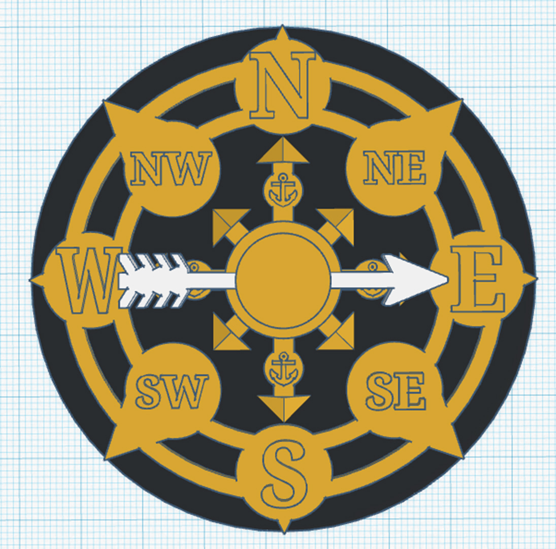 Mantic Armada Wind Direction Compass Template - (Updated: 12/11/23) by ...