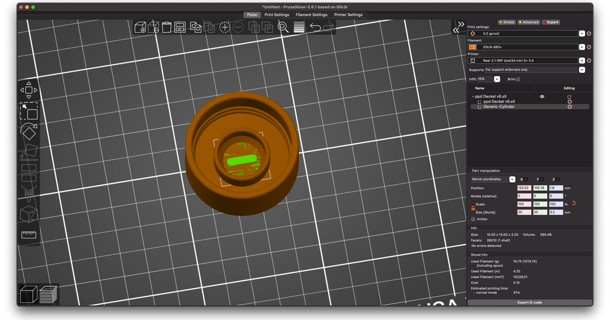 Rundgewinde DIN 168 Flaschendeckel mit GL 40 Gewinde by danielkrah ...