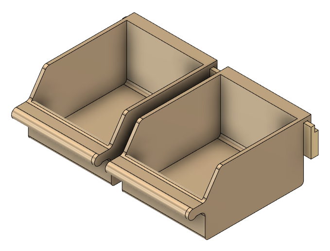 Hanging Small Storage Bin for Honeycomb wall, Multiboard or any other ...