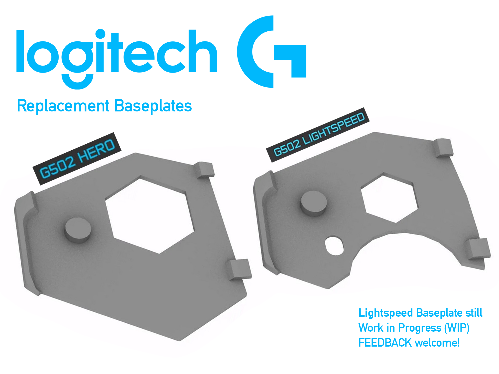 G502 Baseplate Replacements | Logitech by Fe|ix | Download free STL ...